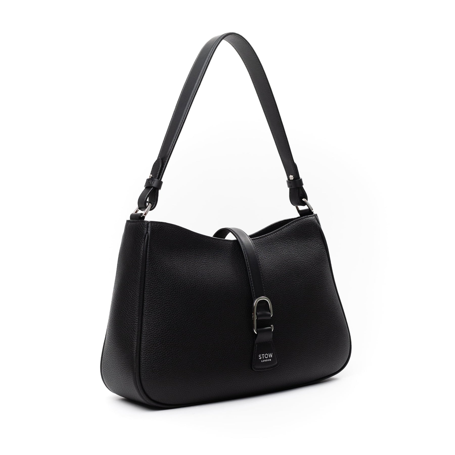 Black Leather Beth Shoulder Bag