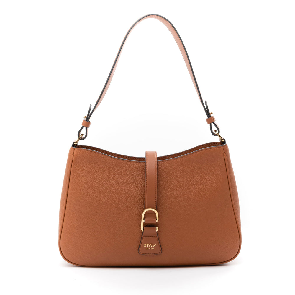 Beth Shoulder Bag in Earth Tan Leather from STOW London