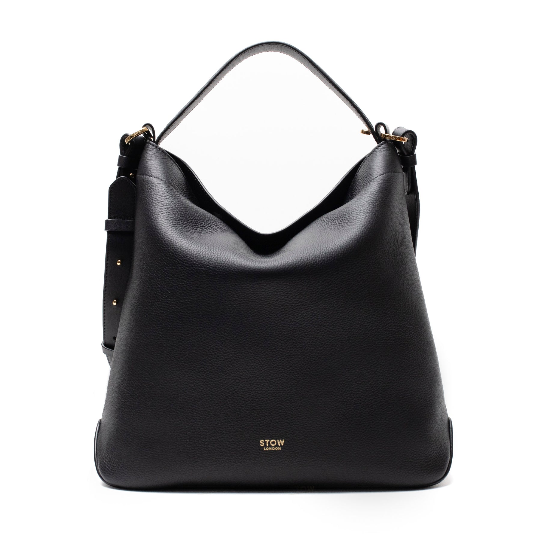 Curve Bag in Black Leather from STOW London
