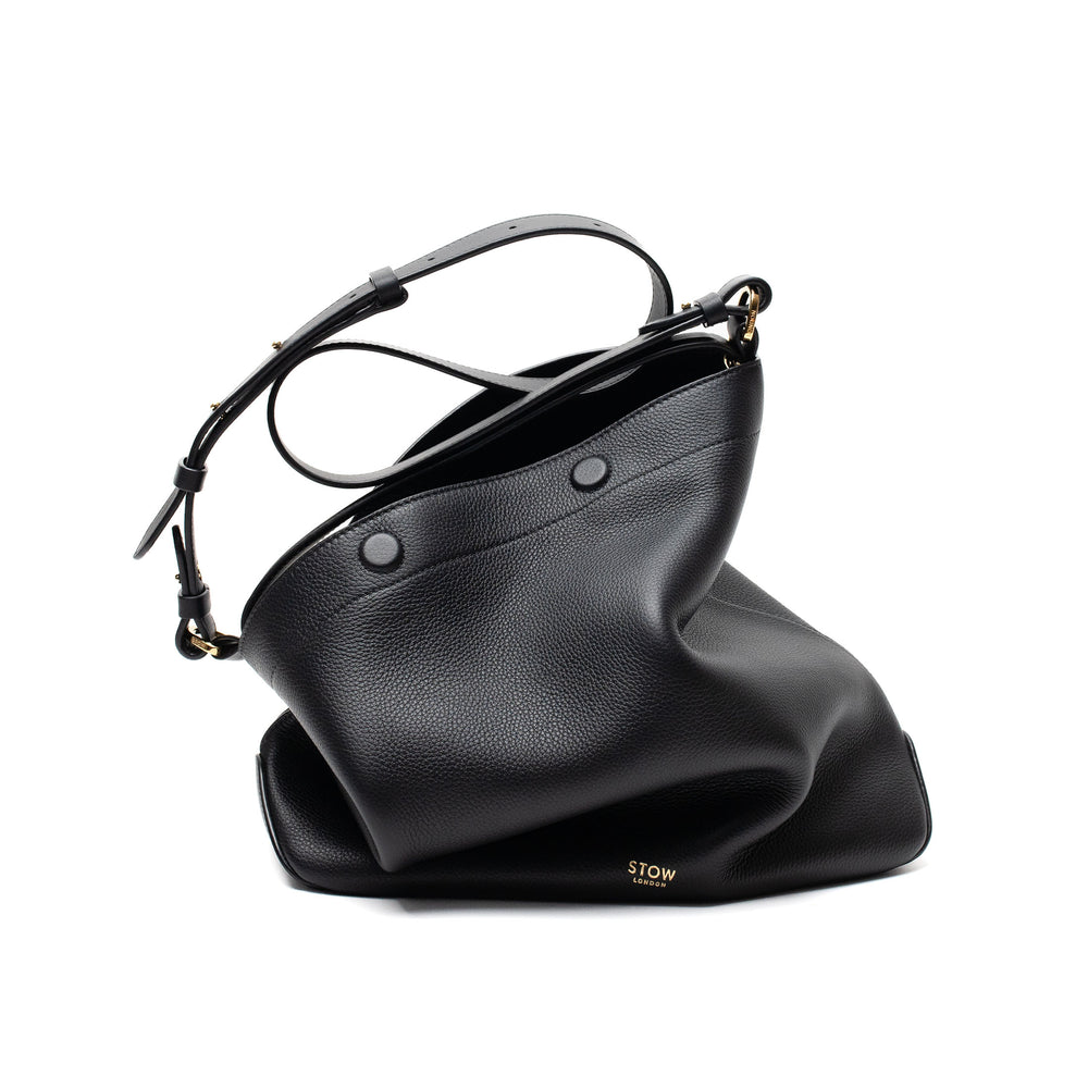 Curve Bag in Black Leather from STOW London