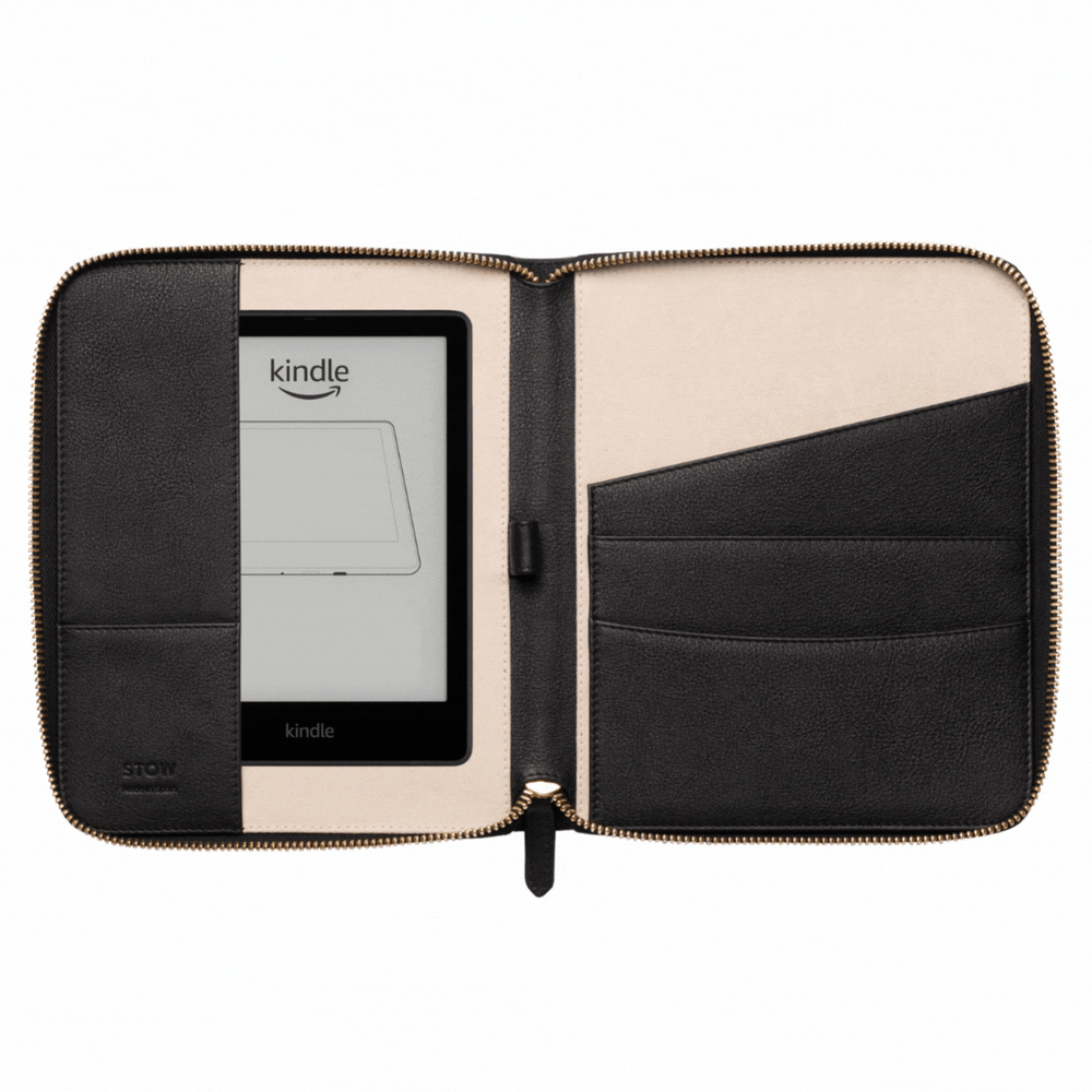 First Class Folio in Black Leather from STOW London