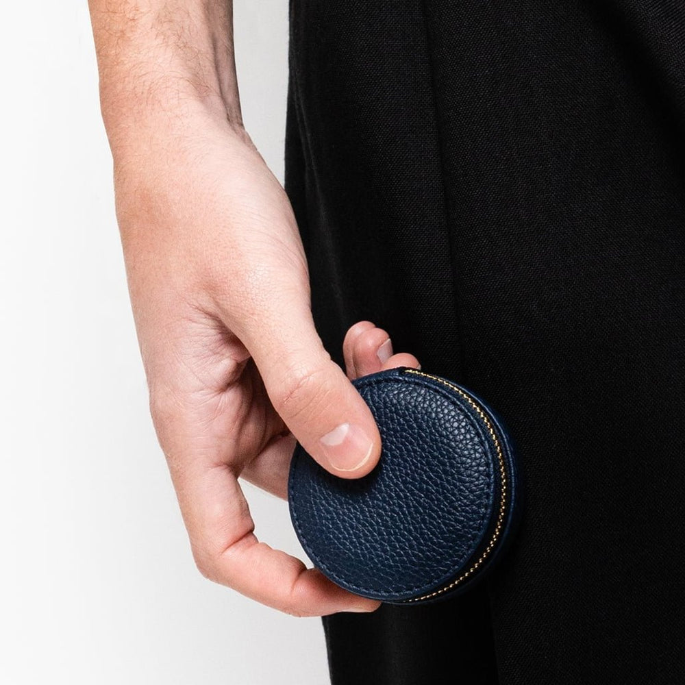 Navy Leather Pocket Essentials Case