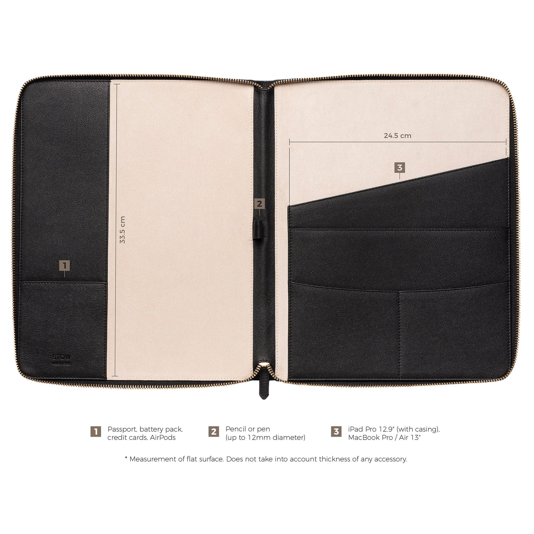 Black Leather Executive Folio