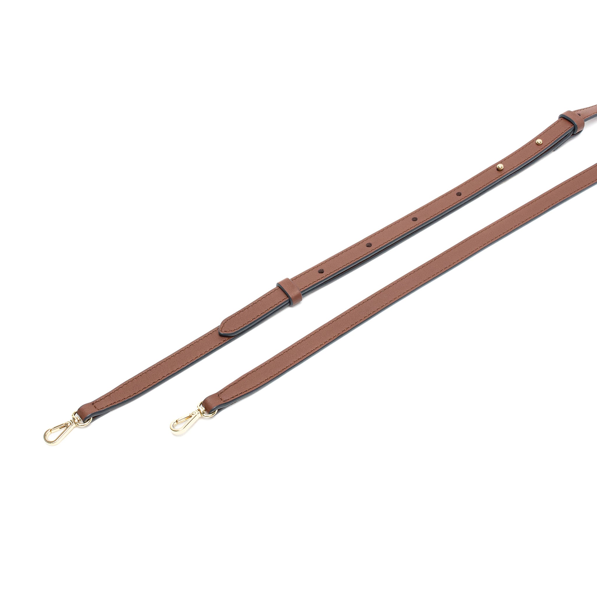 Mini Curve Crossbody Strap in Chocolate Leather from STOW London