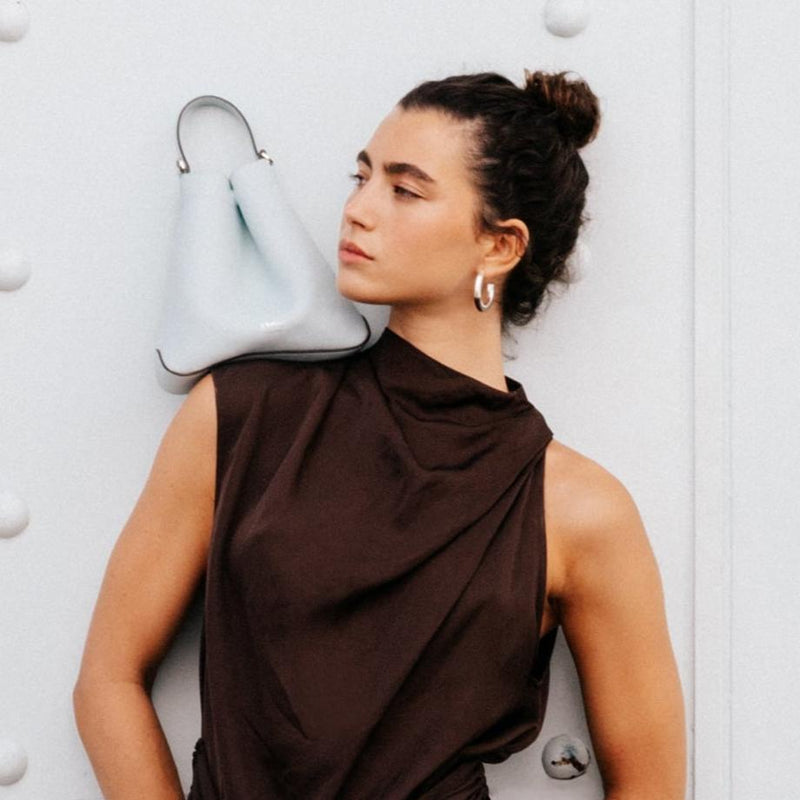 Celeste Leather Mini Curve Bag