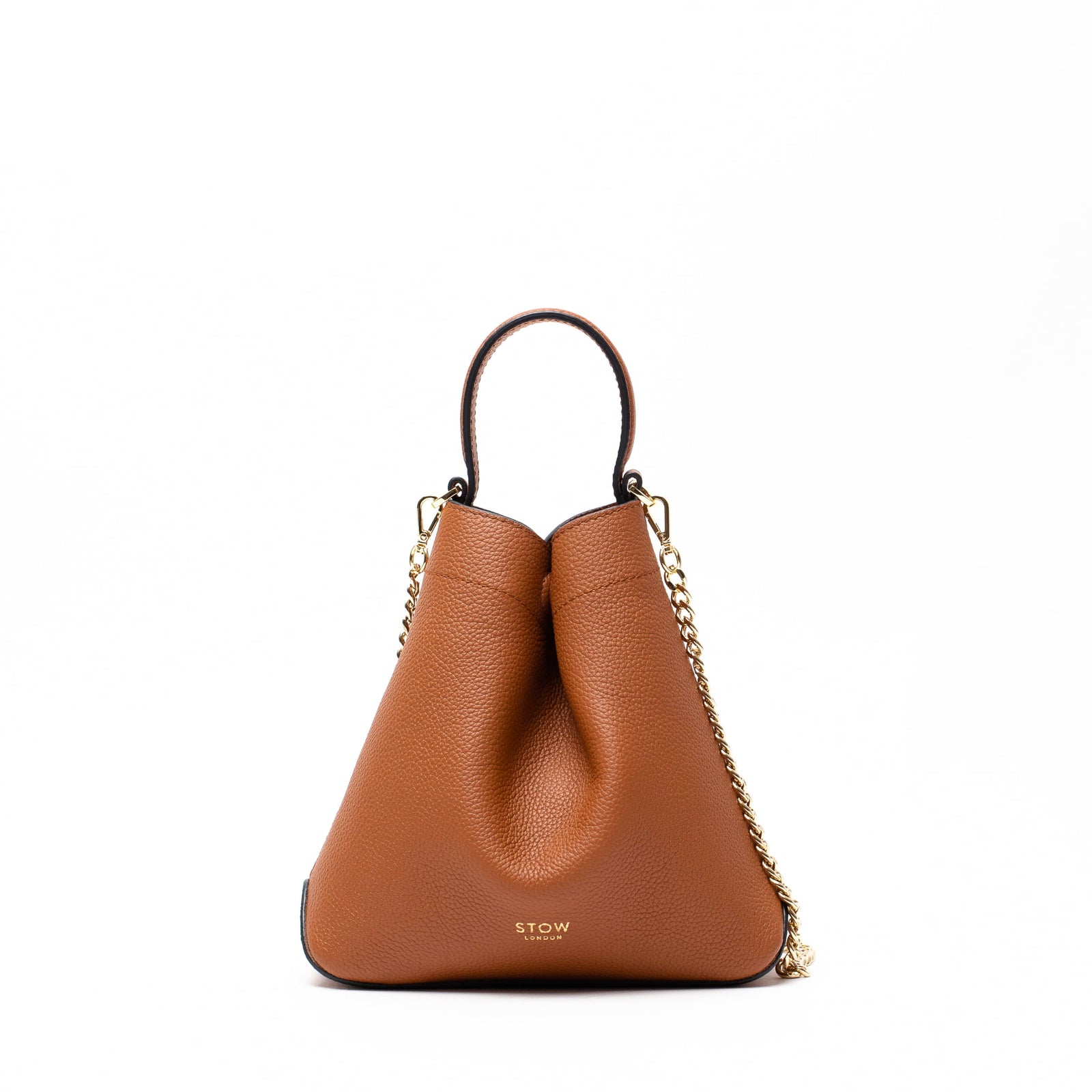 Earth Tan Leather Mini Curve Bag
