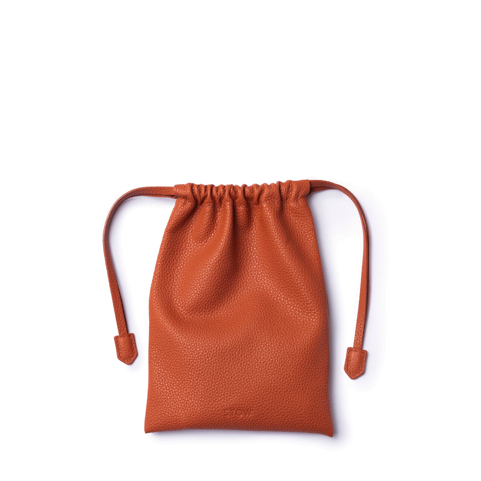 Clay Orange Leather Multi Pouch