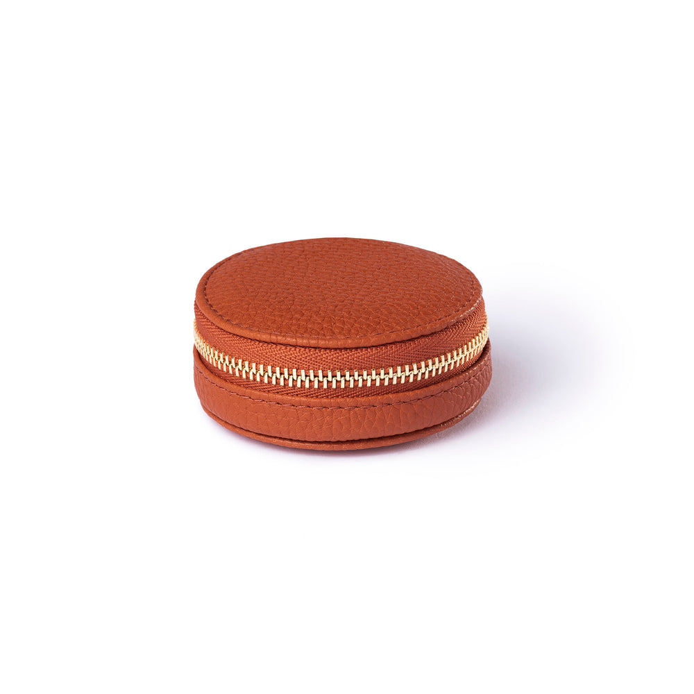 Clay Orange Leather Pocket Essentials Case