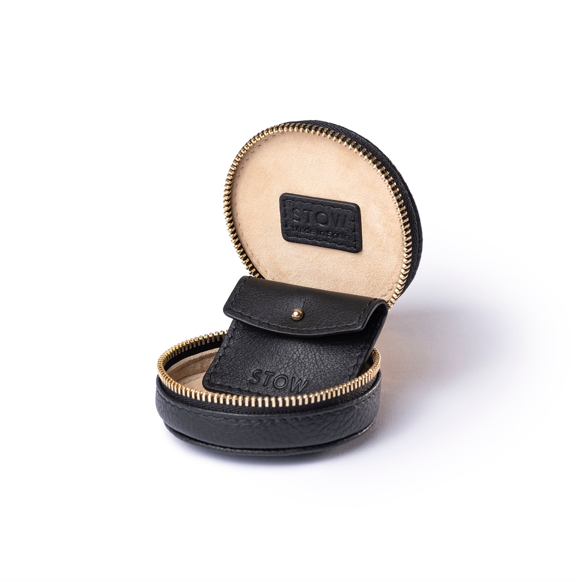 Black Leather Pocket Case – STOW