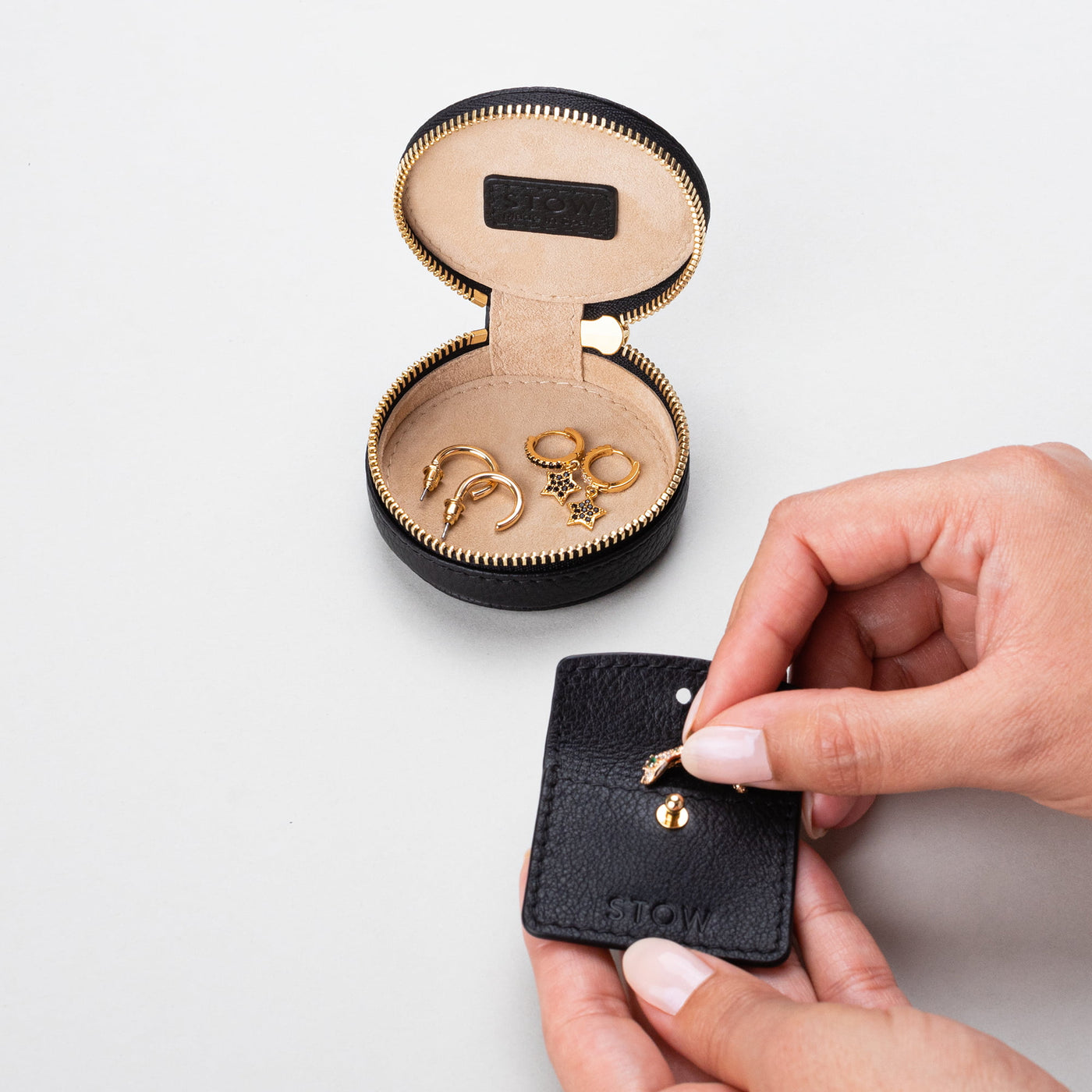 Black Leather Pocket Essentials Case