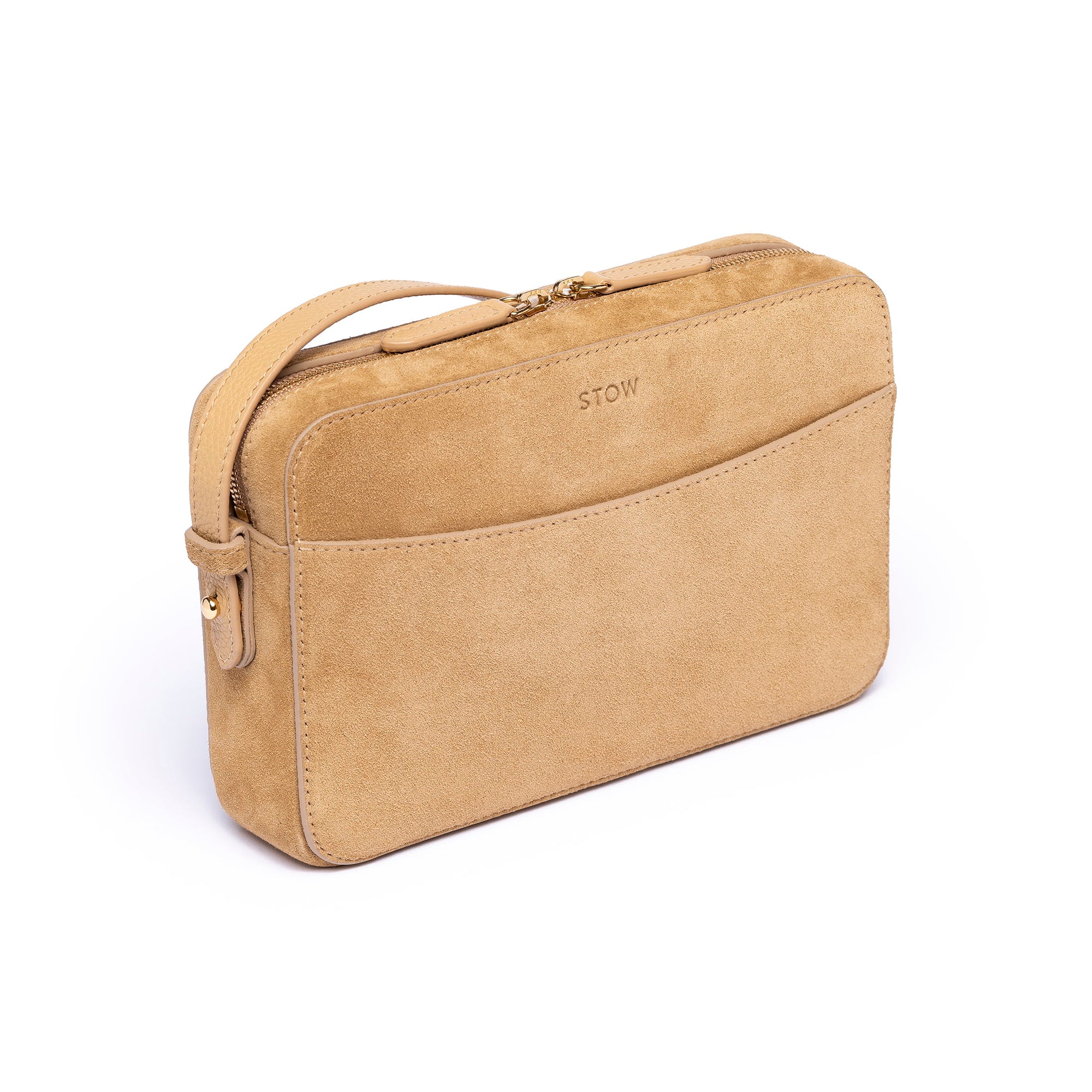Soft Sand Suede Camera Bag