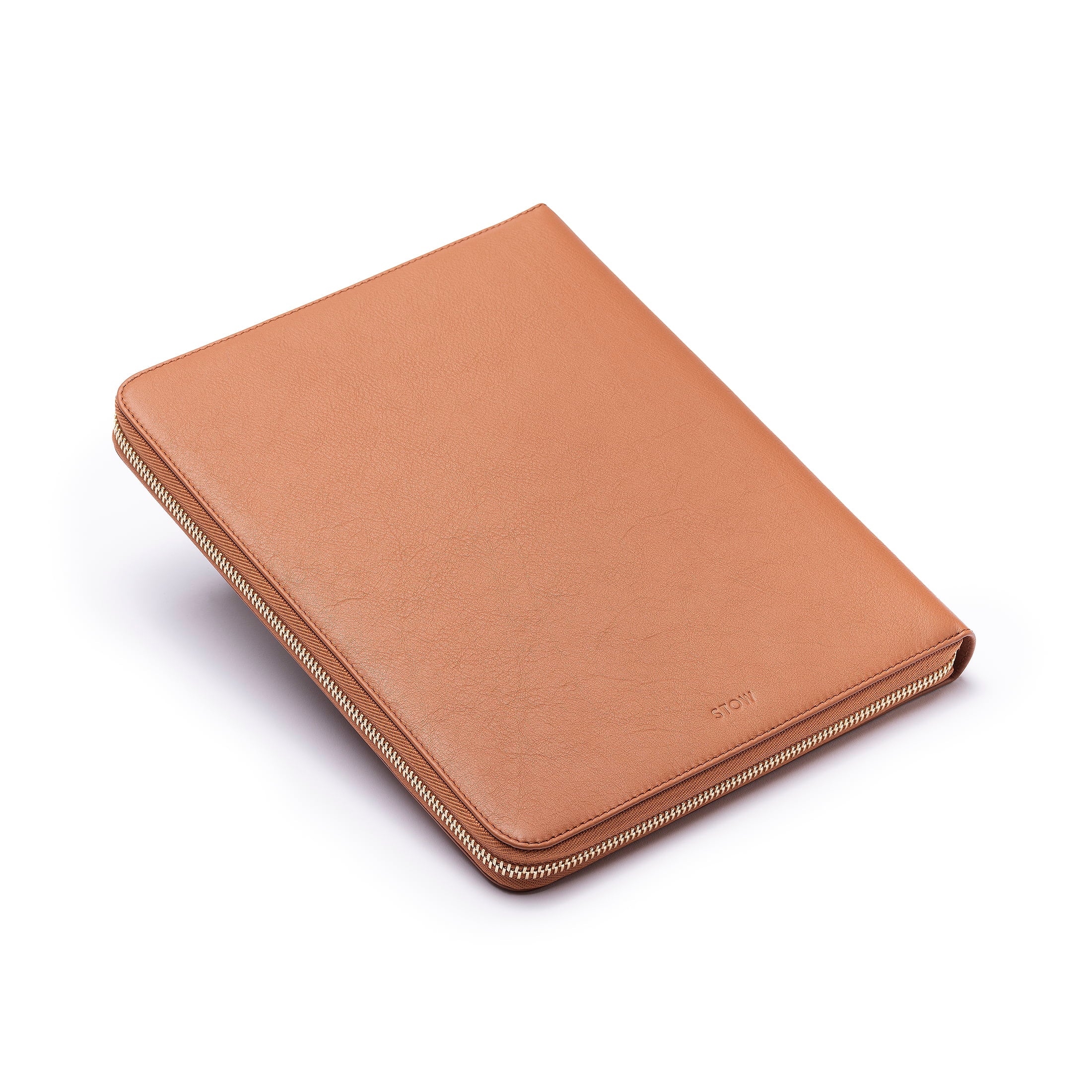 Earth Tan Leather World Class Folio Tech Case – STOW