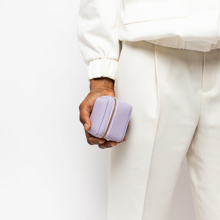 Hester Wild Lavender Leather Essentials Case