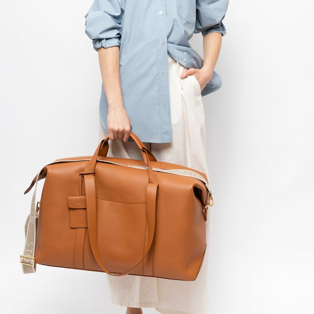 Earth Tan Leather Weekend Bag