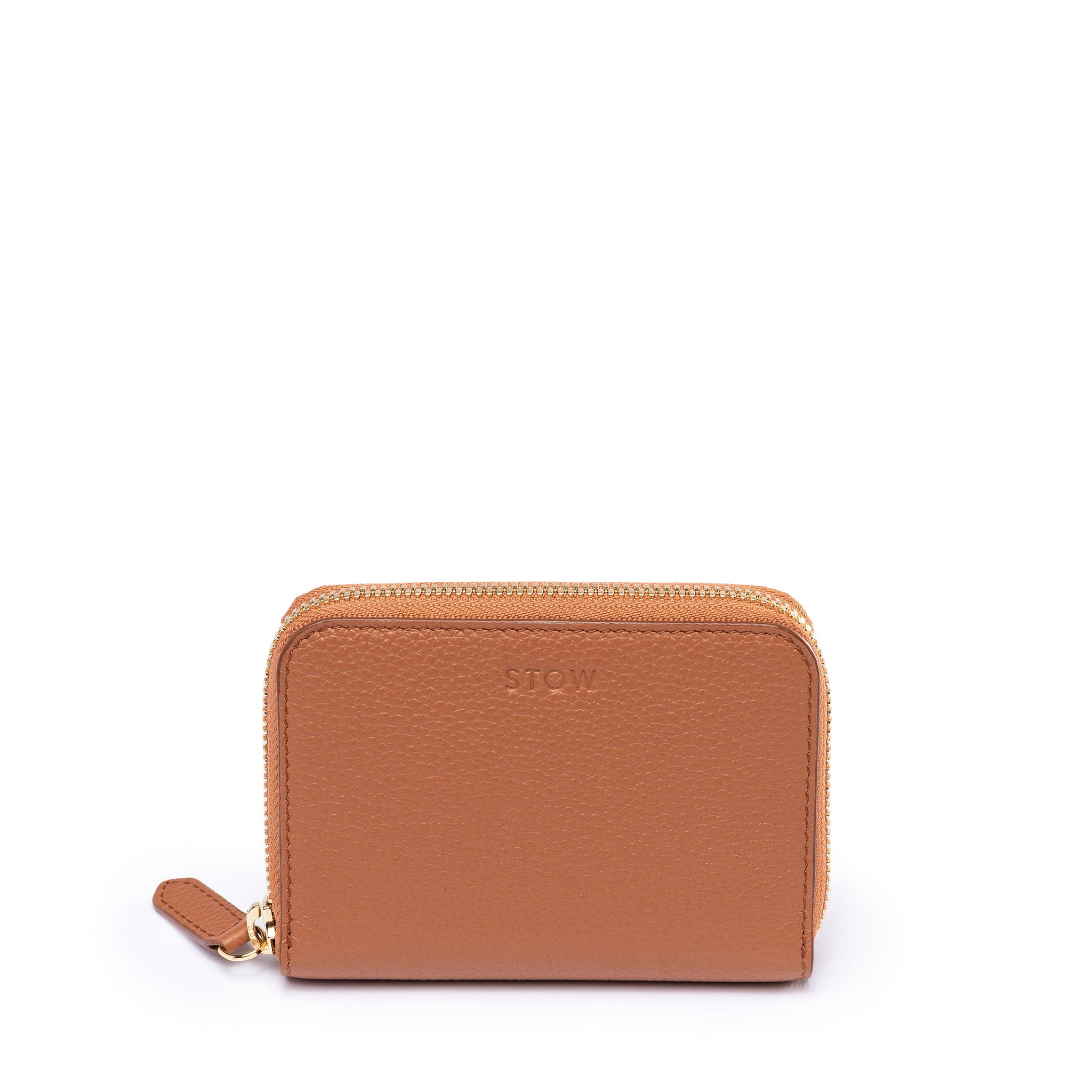 Earth Tan Leather Zip Wallet